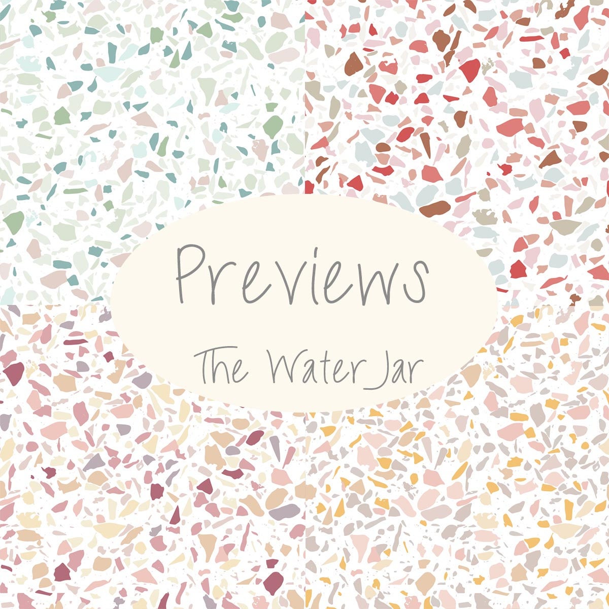 Seamless Terrazzo Digital Paper Pack in Pastel, Pastel Terrazzo Designs ...
