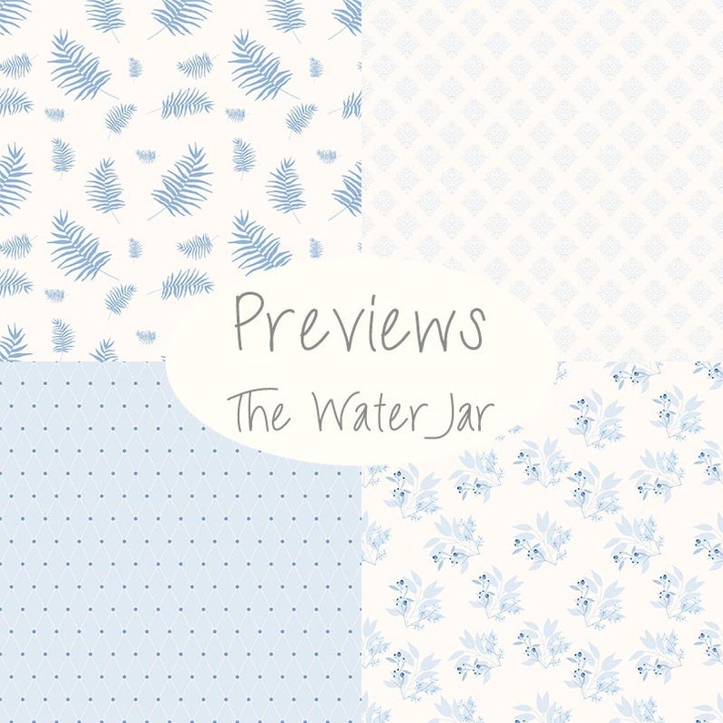 Baby Boy Blue Digital Paper Pack SEAMLESS, China Blue Patterns, Baby ...