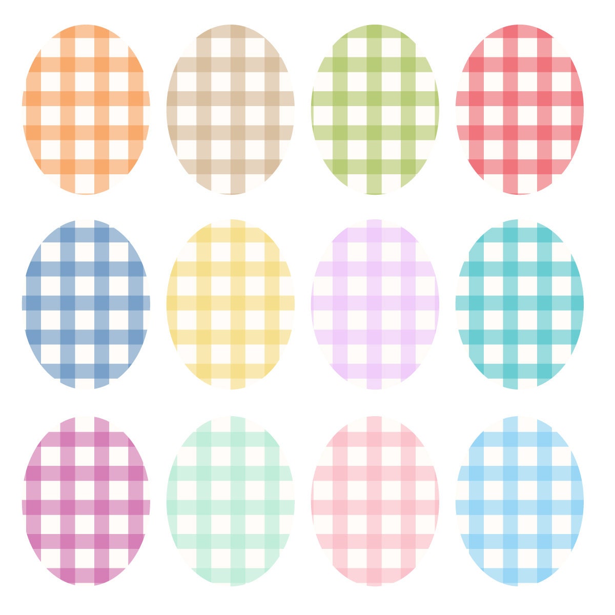 Gingham Digital Paper Pack, Bright Summer Gingham Check, Printable ...