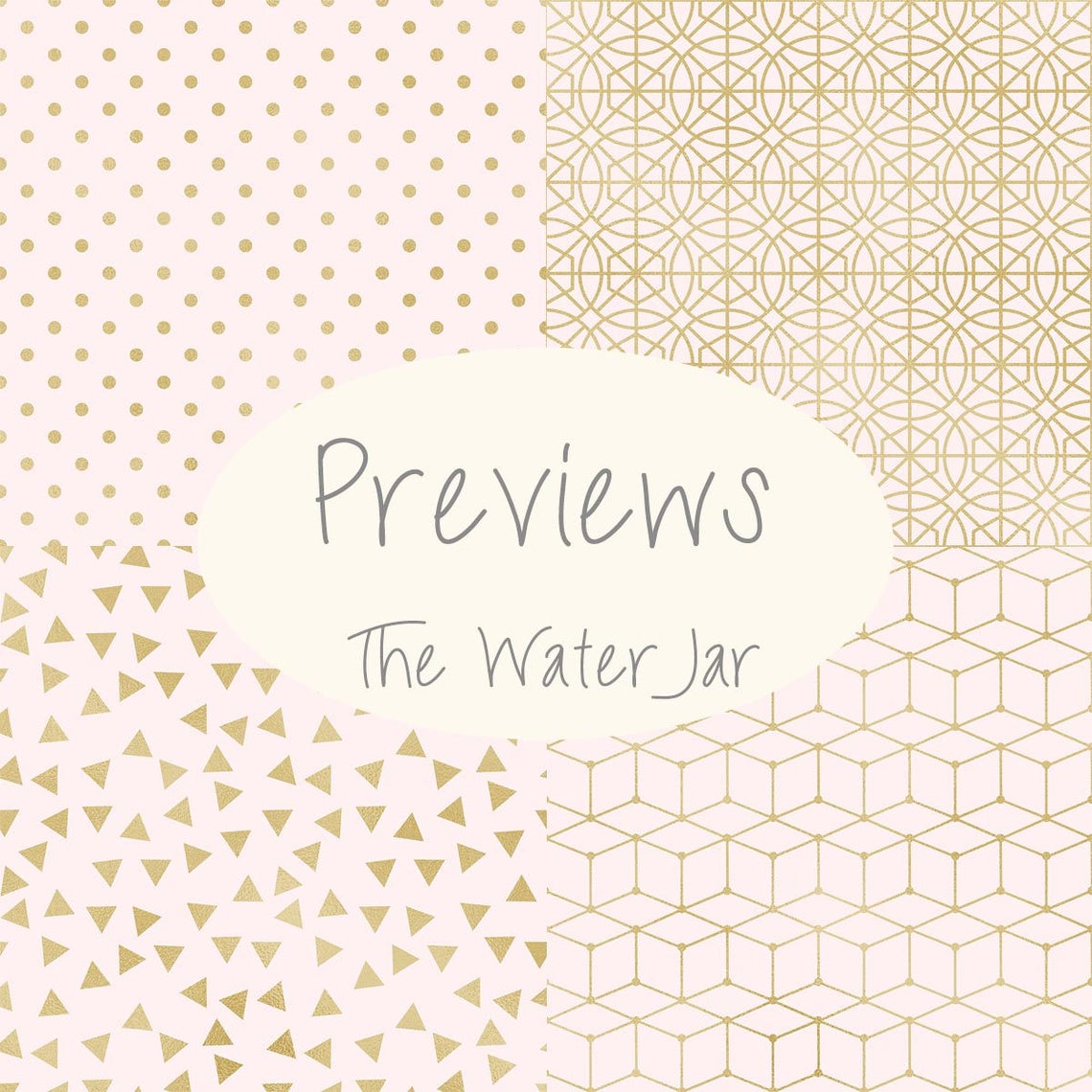 Gold Foil on Blush Pink Digital Paper Pack Printable Gold - Etsy