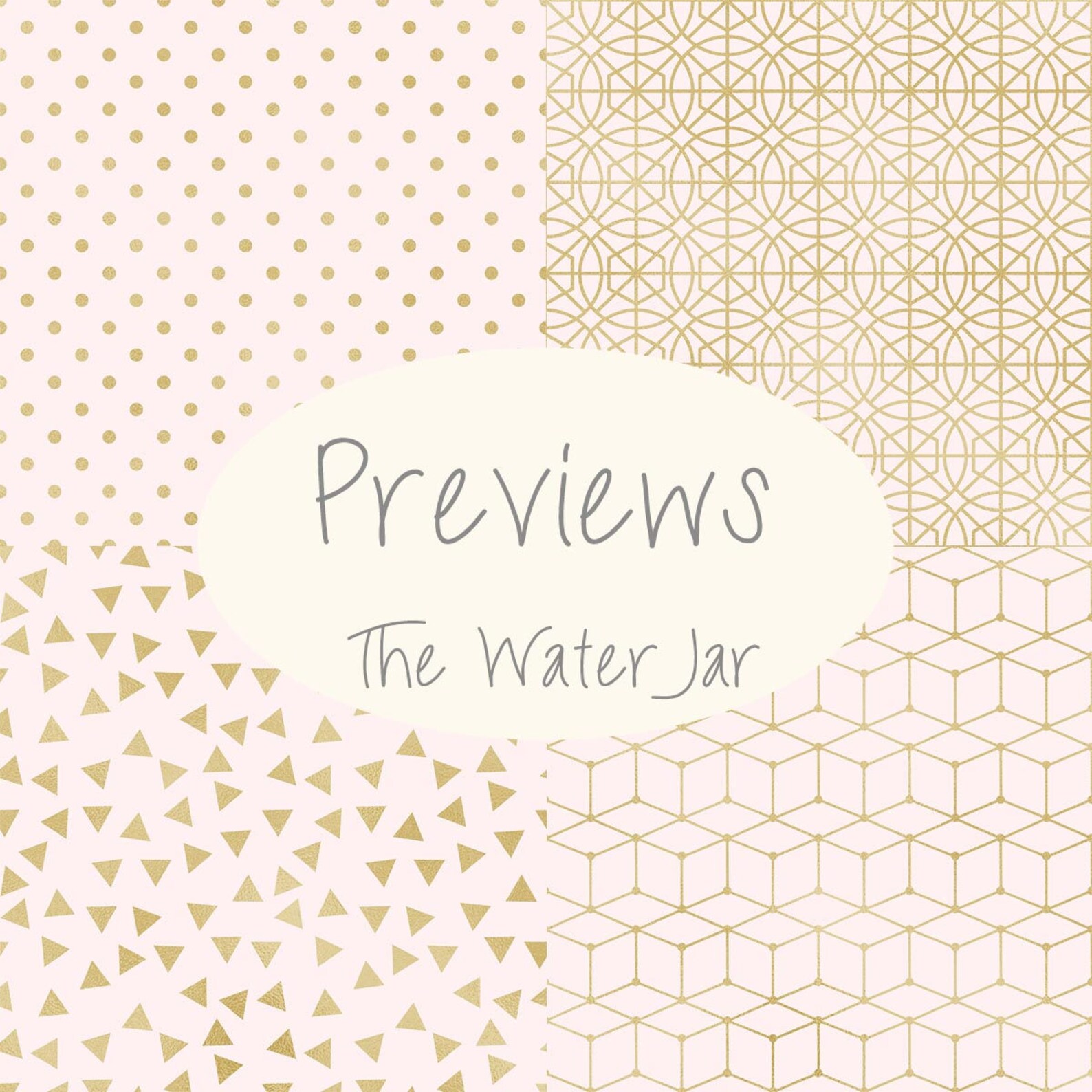 Gold Foil on Blush Pink Digital Paper Pack Printable Gold - Etsy