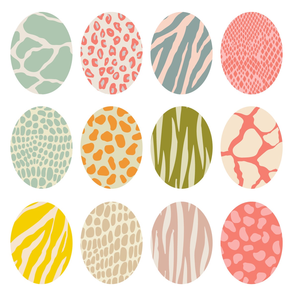 Animal Skin Patterns Digital Paper Pack Serengeti Animal - Etsy