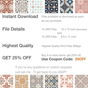 Digital Rustic Tile, Digital Paper Pack, Mediterranean Tiles Design ...