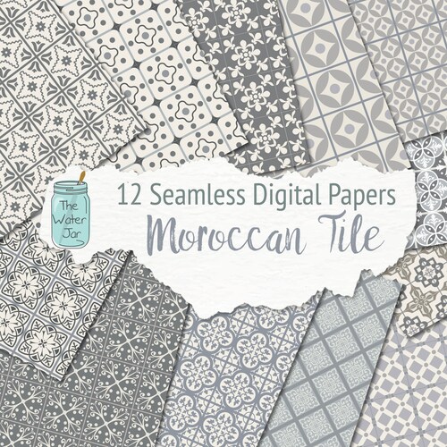 Moroccan Tile Digital Paper Pack Printable Moroccan Designs - Etsy