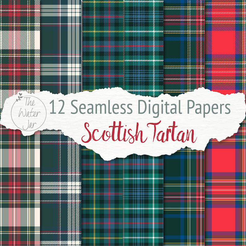 Scottish Tartan Digital Paper Seamless Tartan Patterns - Etsy UK