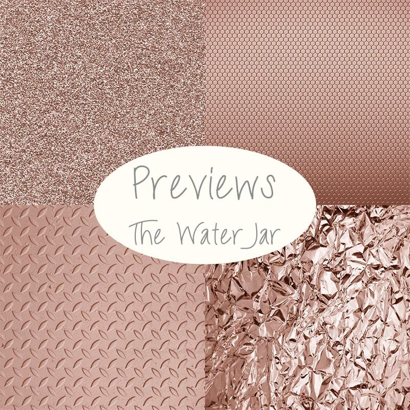 Rose Gold Digital Paper Pack With Rose Gold Metallic Glitter, Gold ...