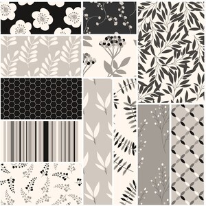 Black & White Digital Paper Pack, Pattern Designs for Commercial Use ...