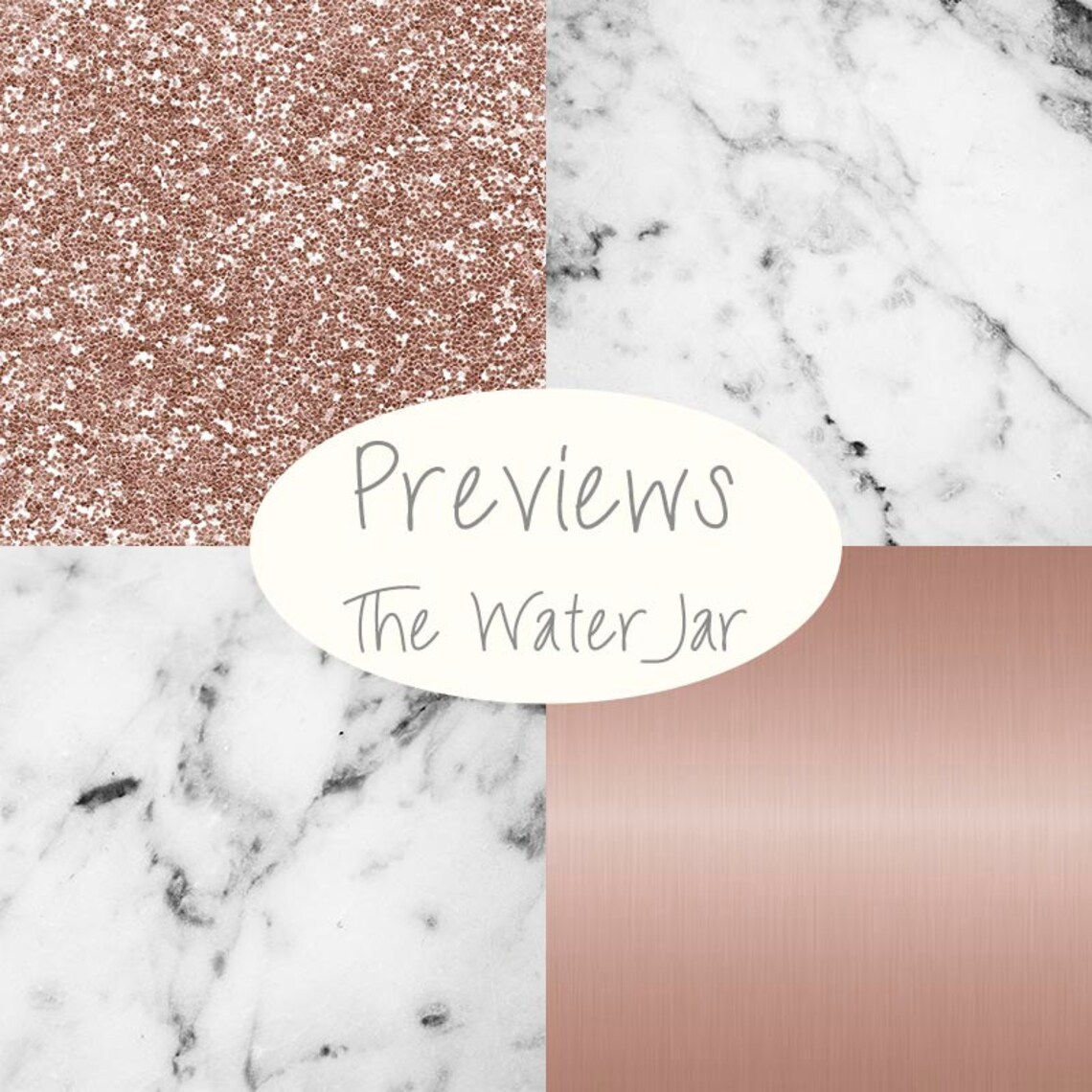 Marble and Rose Gold Digital Paper Commercial Use Digital - Etsy