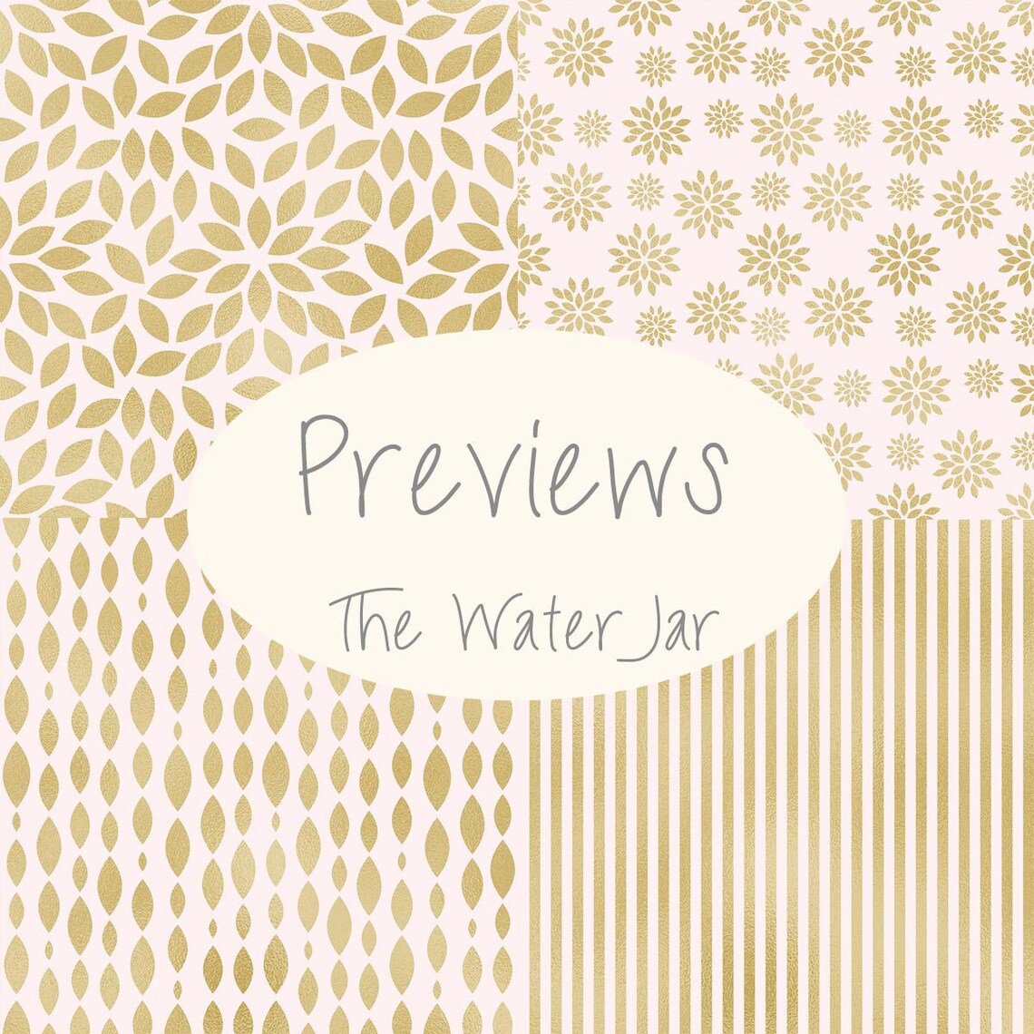 Gold Foil on Blush Pink Digital Paper Pack Printable Gold - Etsy