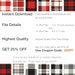 Lumberjack Digital Paper, Buffalo Plaid Check in Red, White, Black and ...