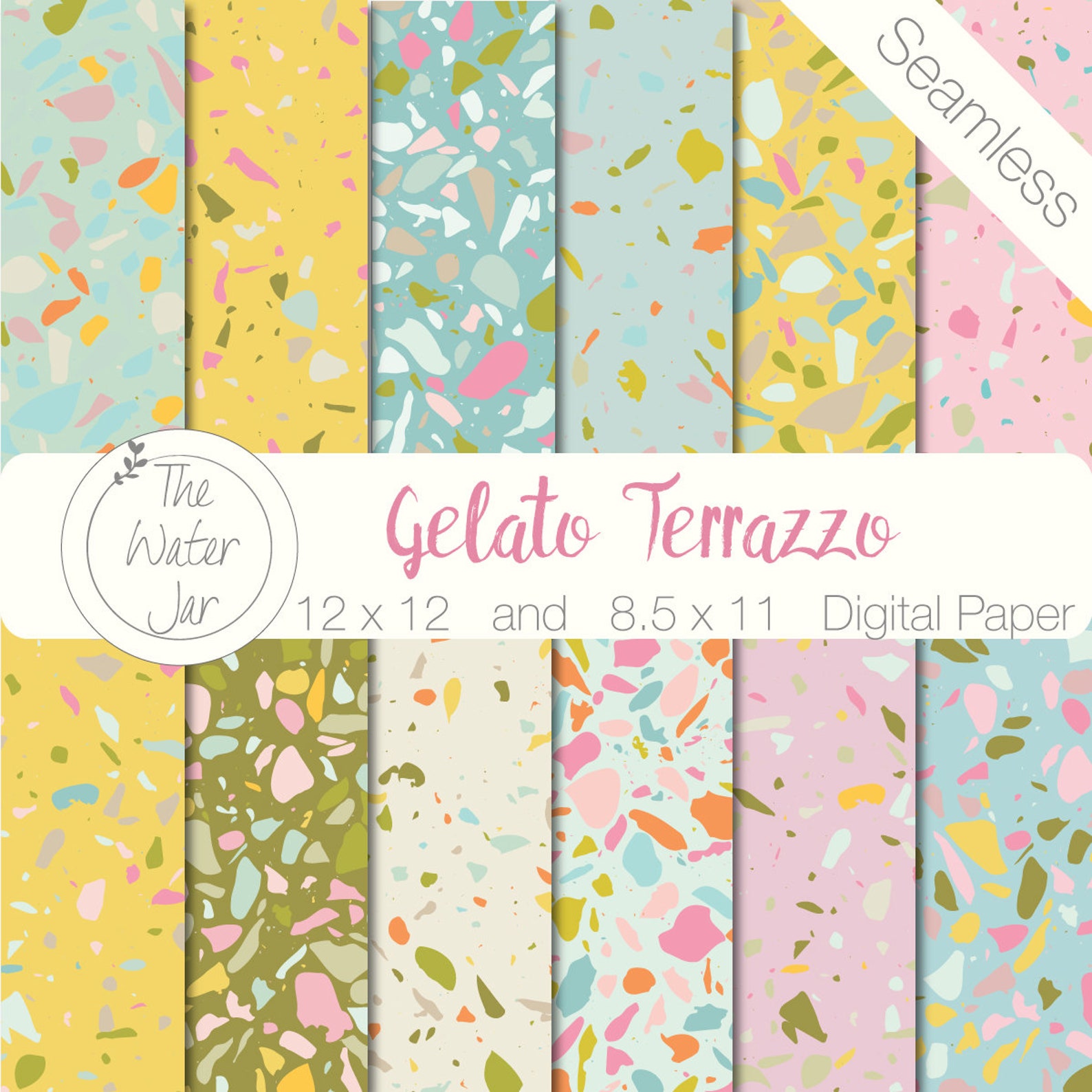 Printable Terrazzo Digital Wallpaper Digital Terrazzo Paper - Etsy
