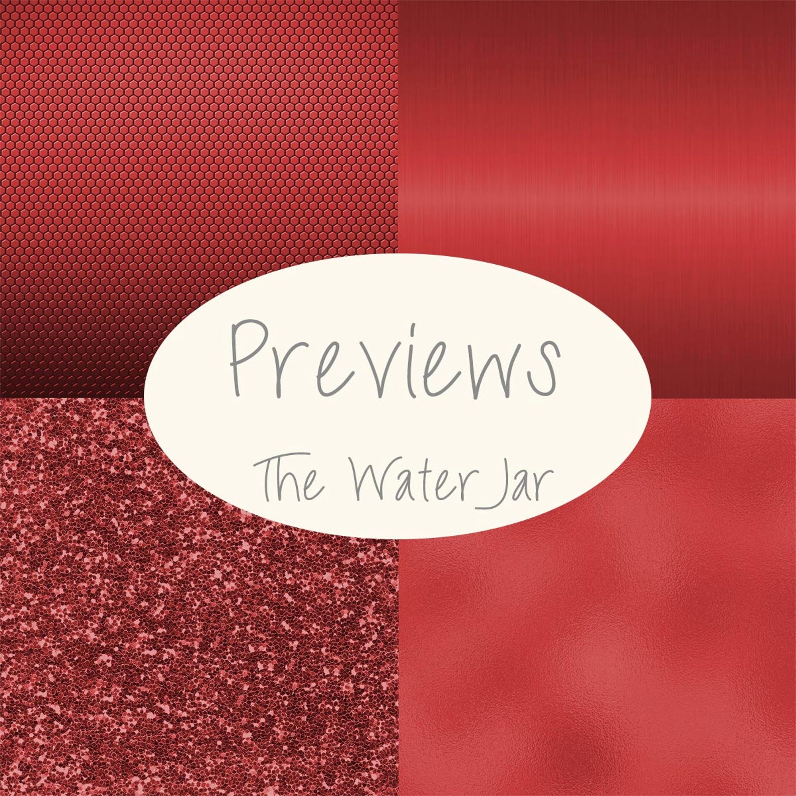 Red Metallic Digital Paper, Printable Red Digital Paper Pack of Metal ...