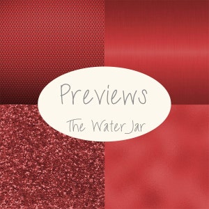 Red Metallic Digital Paper, Printable Red Digital Paper Pack of Metal ...