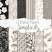 Black & White Digital Paper Pack, Pattern Designs for Commercial Use ...
