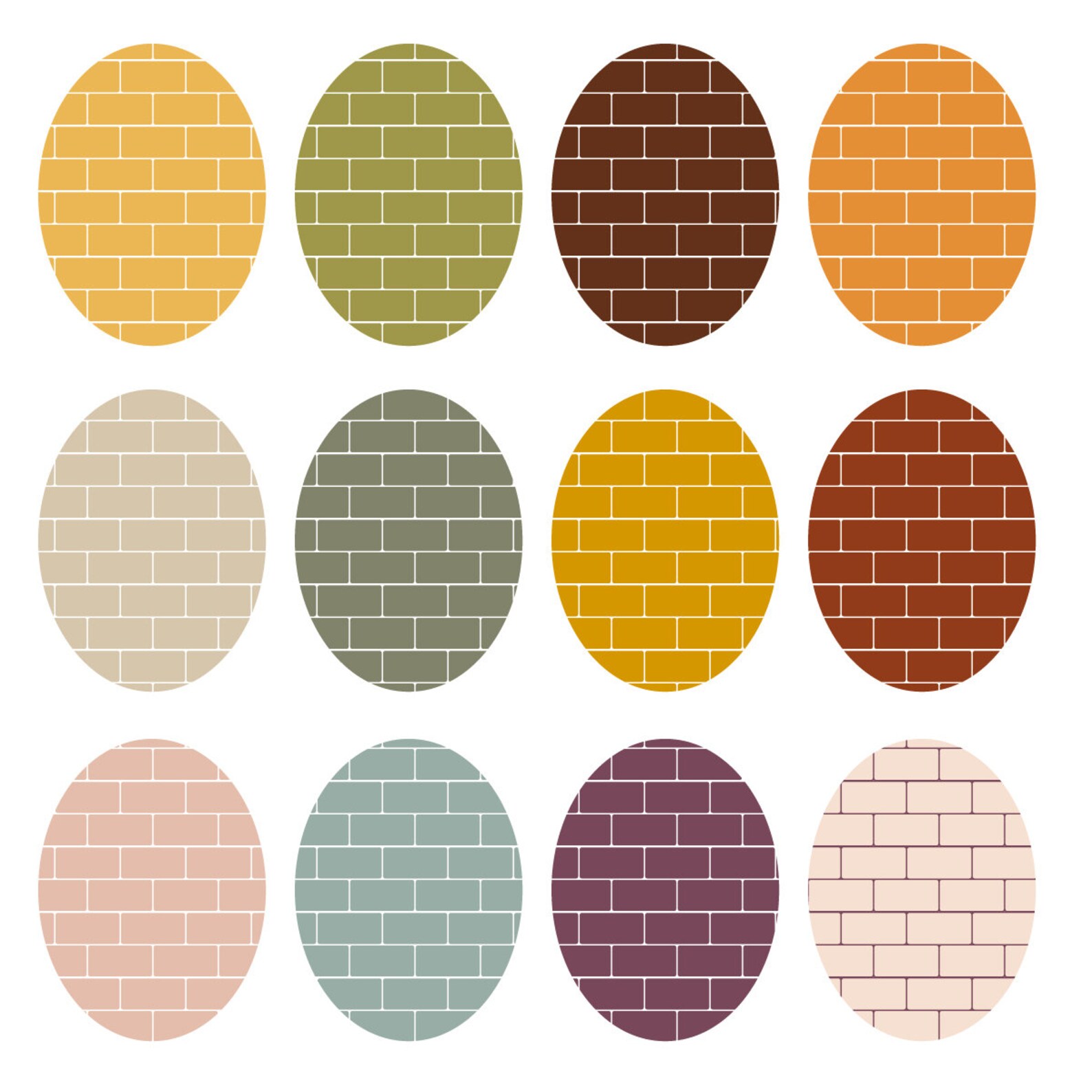 Subway Tile Digital Paper Pack in 2020 Trend Colors Seamless - Etsy