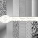 Silver Digital Paper, Space Gray Printable Metallic, Chrome Glitter ...