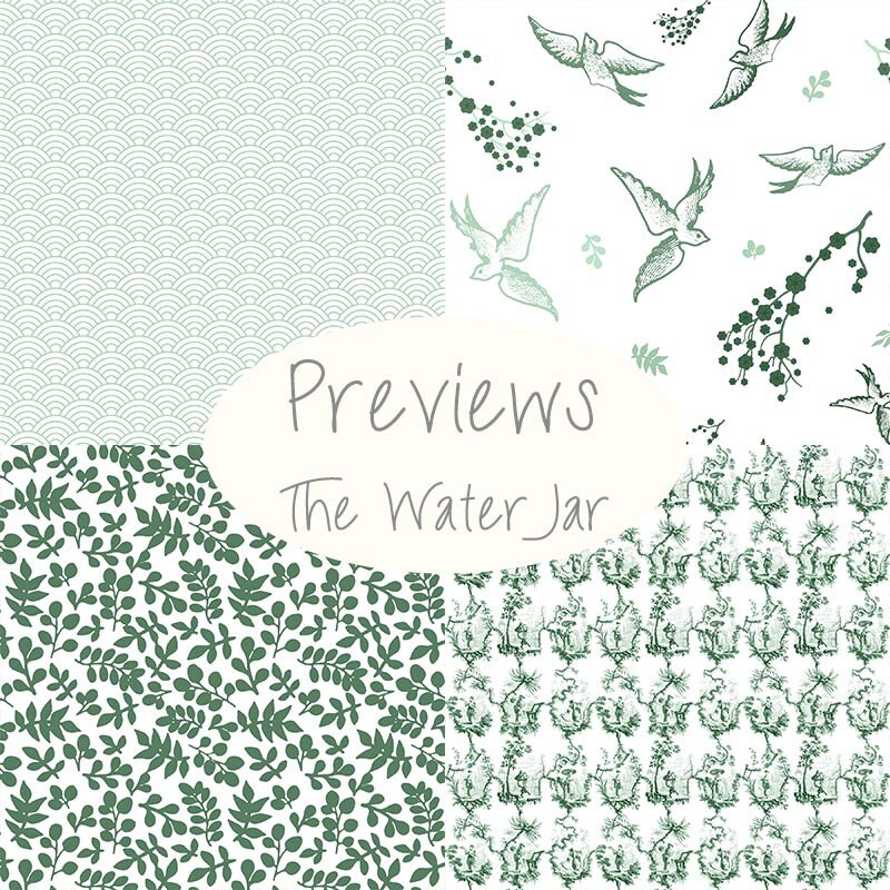 Green Chinoiserie Digital Papers, Chinoiserie Wallpaper Digital Paper ...