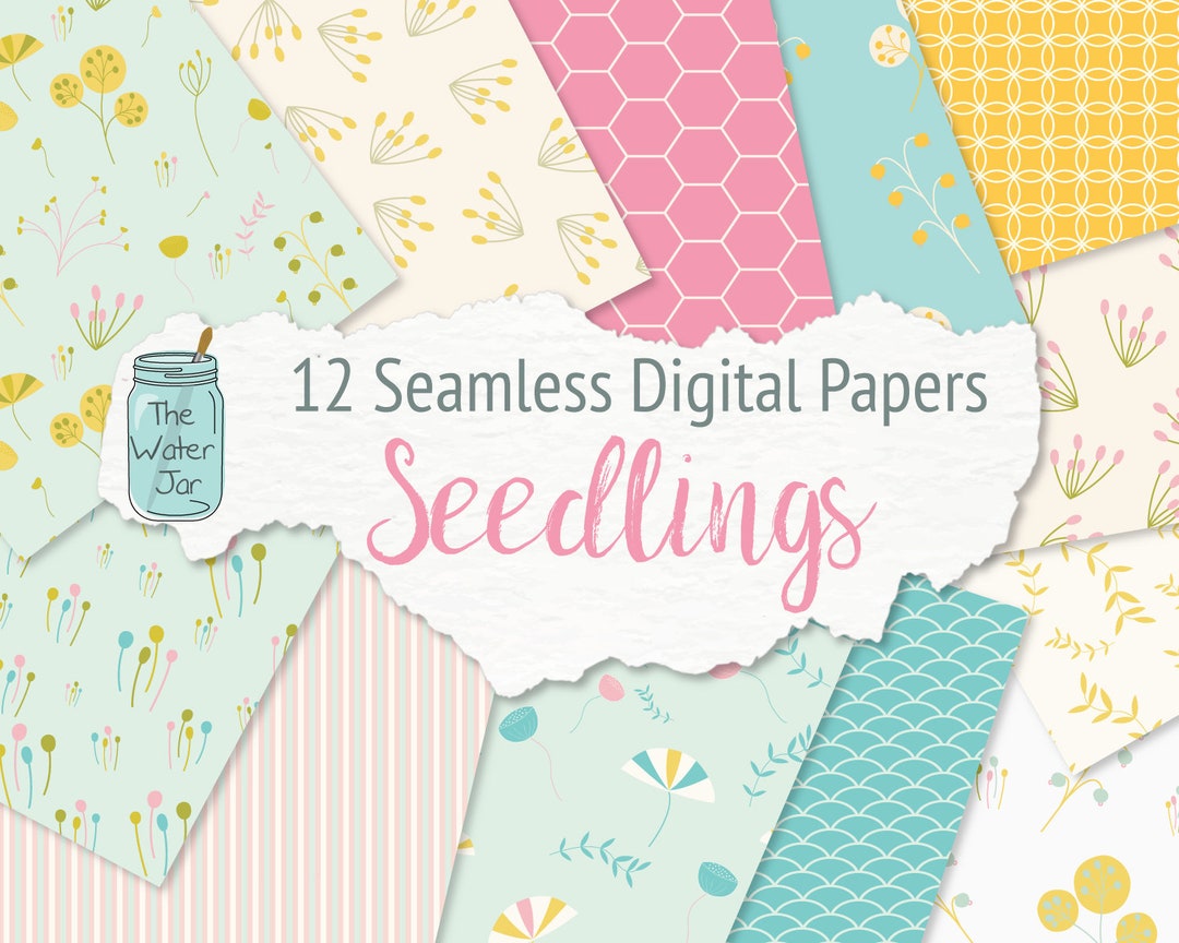 Digital Paper Pack, Printable Floral Designs for Scrapbooking and Paper ...