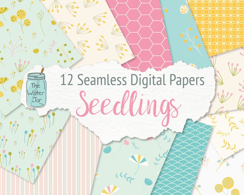 Digital Paper Pack Printable Floral Designs for Scrapbooking - Etsy