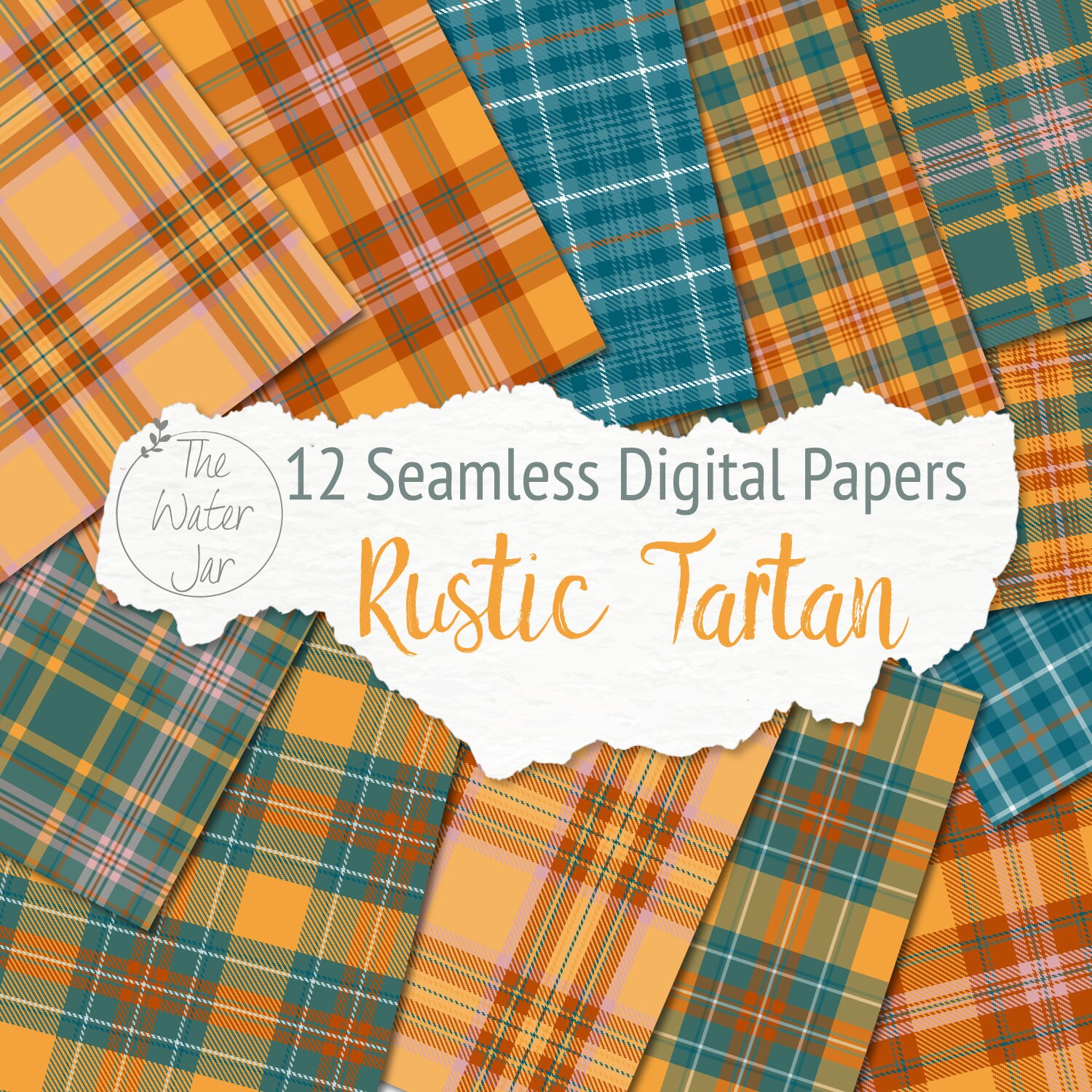 Rustic Plaid Digital Paper Pack Seamless Tartan Patterns - Etsy