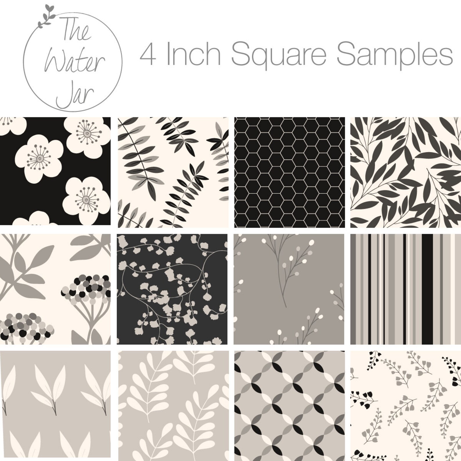 Black & White Digital Paper Pack, Pattern Designs for Commercial Use ...
