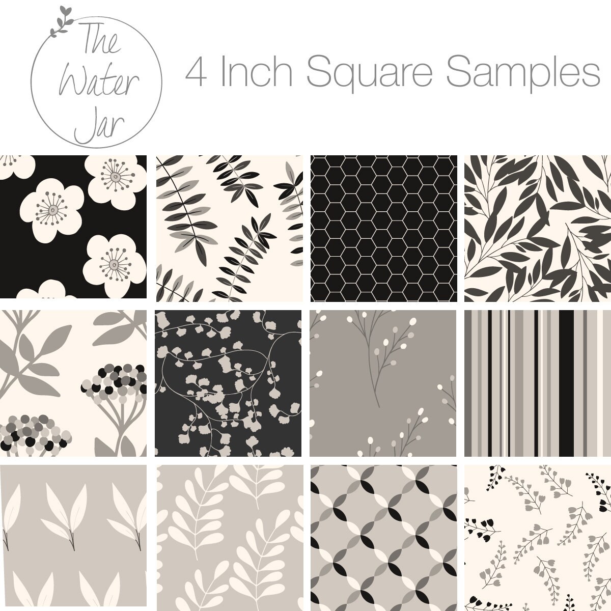 Black & White Digital Paper Pack Pattern Designs for - Etsy