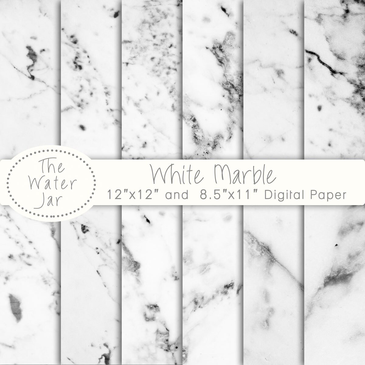 Marble Digital Paper White marble wallpaper background | Etsy