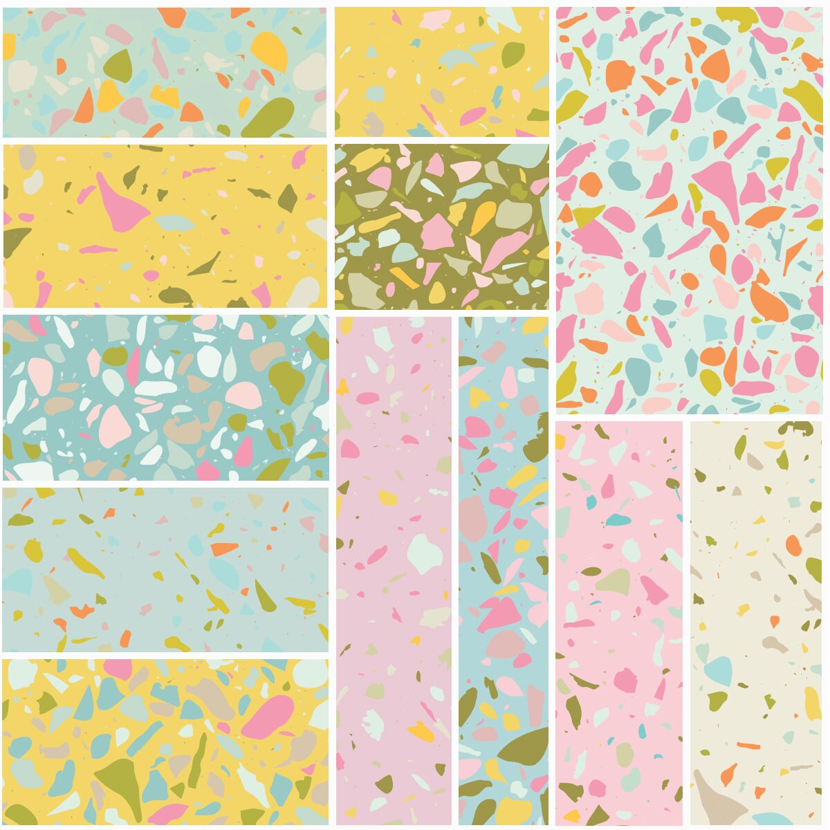 Printable Terrazzo Digital Wallpaper Digital Terrazzo Paper - Etsy