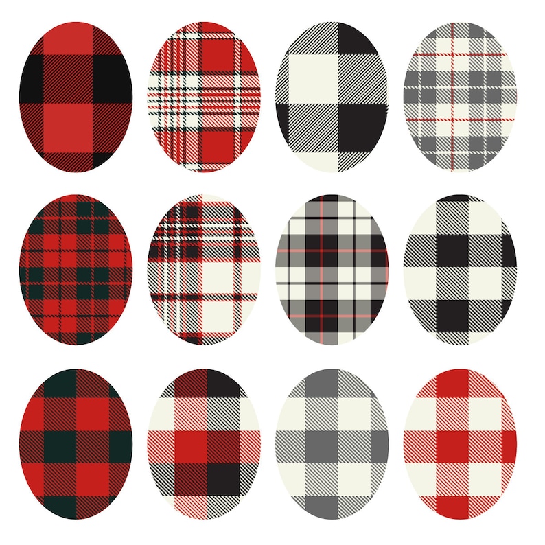 Lumberjack Digital Paper Buffalo Plaid Check in Red White - Etsy