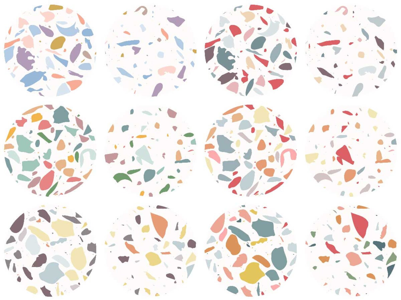 Colorful Terrazzo Digital Wallpaper, Digital Terrazzo Designs, Italian ...