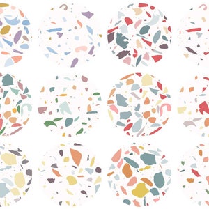 Colorful Terrazzo Digital Wallpaper, Digital Terrazzo Designs, Italian ...