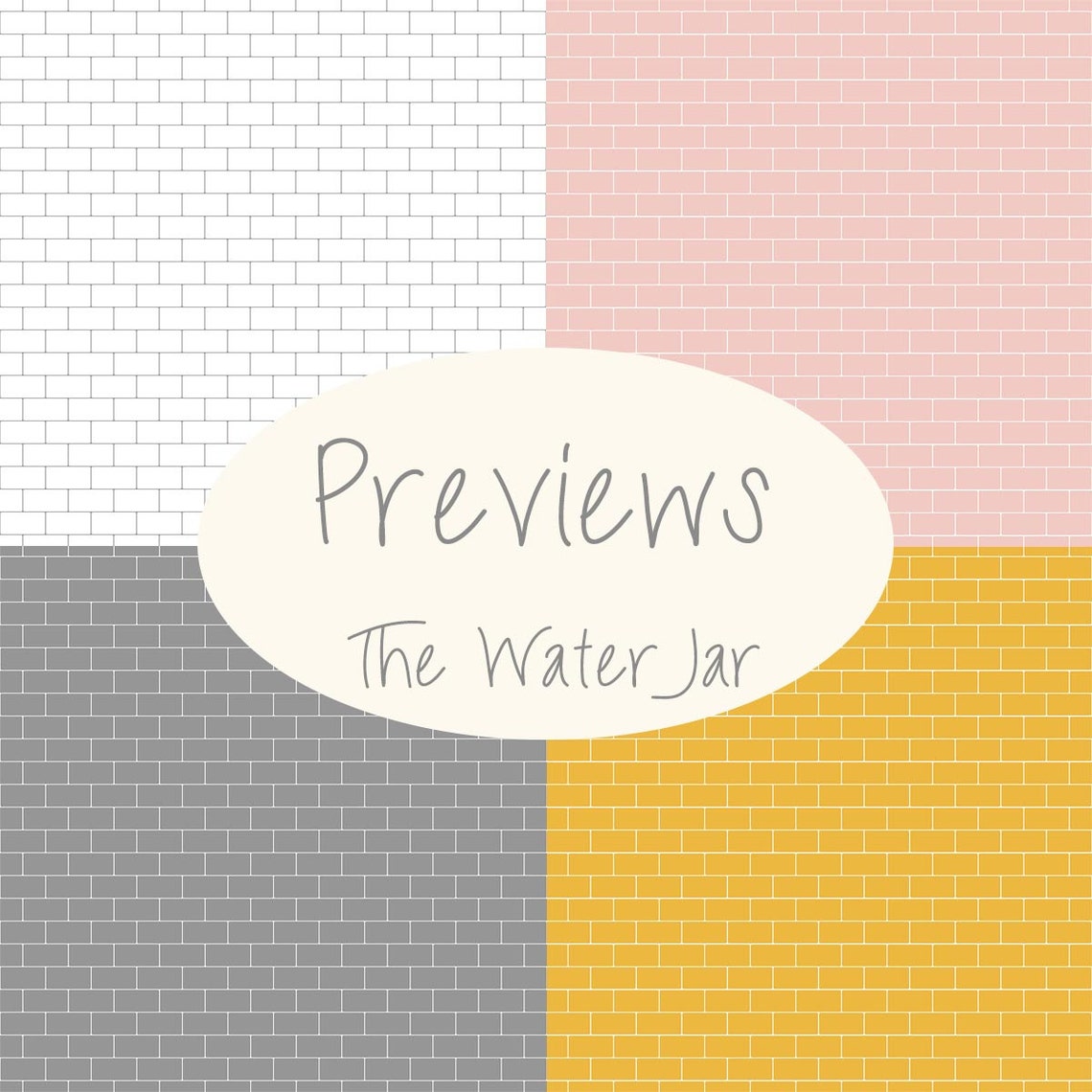 Subway Tile Digital Paper Pack SEAMLESS Patterns, Metro Tile Pattern ...