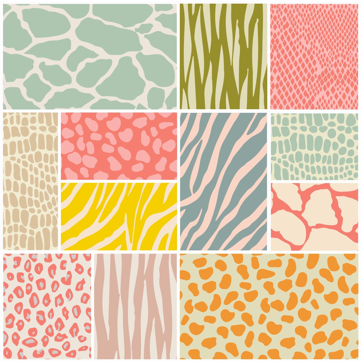 Animal Skin Patterns Digital Paper Pack Serengeti Animal - Etsy