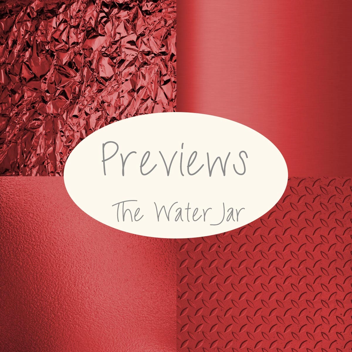 Red Metallic Digital Paper, Printable Red Digital Paper Pack of Metal ...