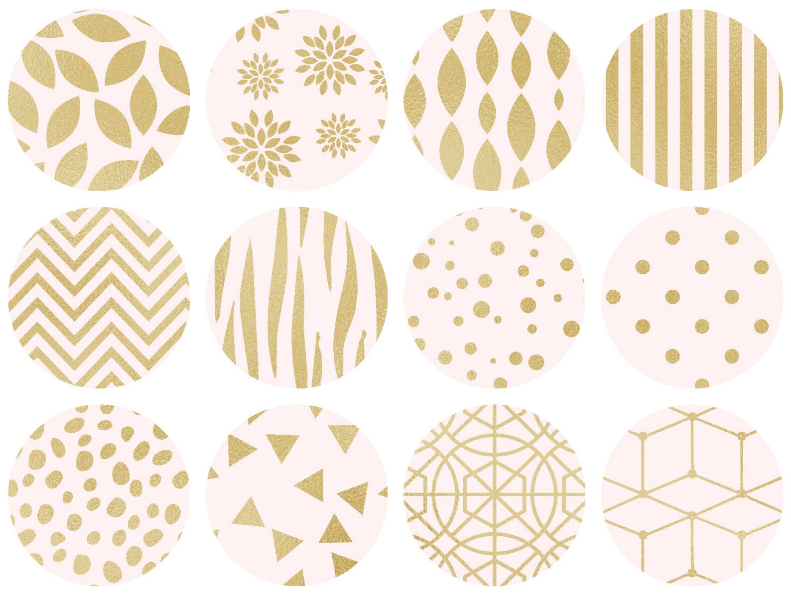 Gold Foil on Blush Pink Digital Paper Pack Printable Gold - Etsy