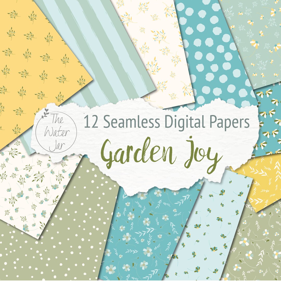 Floral Digital Paper Pack, Printable Scrapbooking Paper, Digital ...