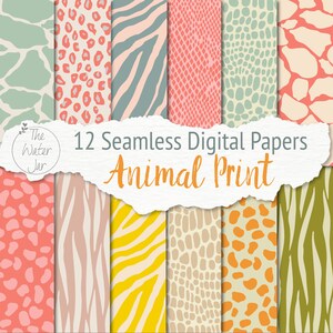 Animal Skin Patterns, Digital Paper Pack, Serengeti Animal Print ...