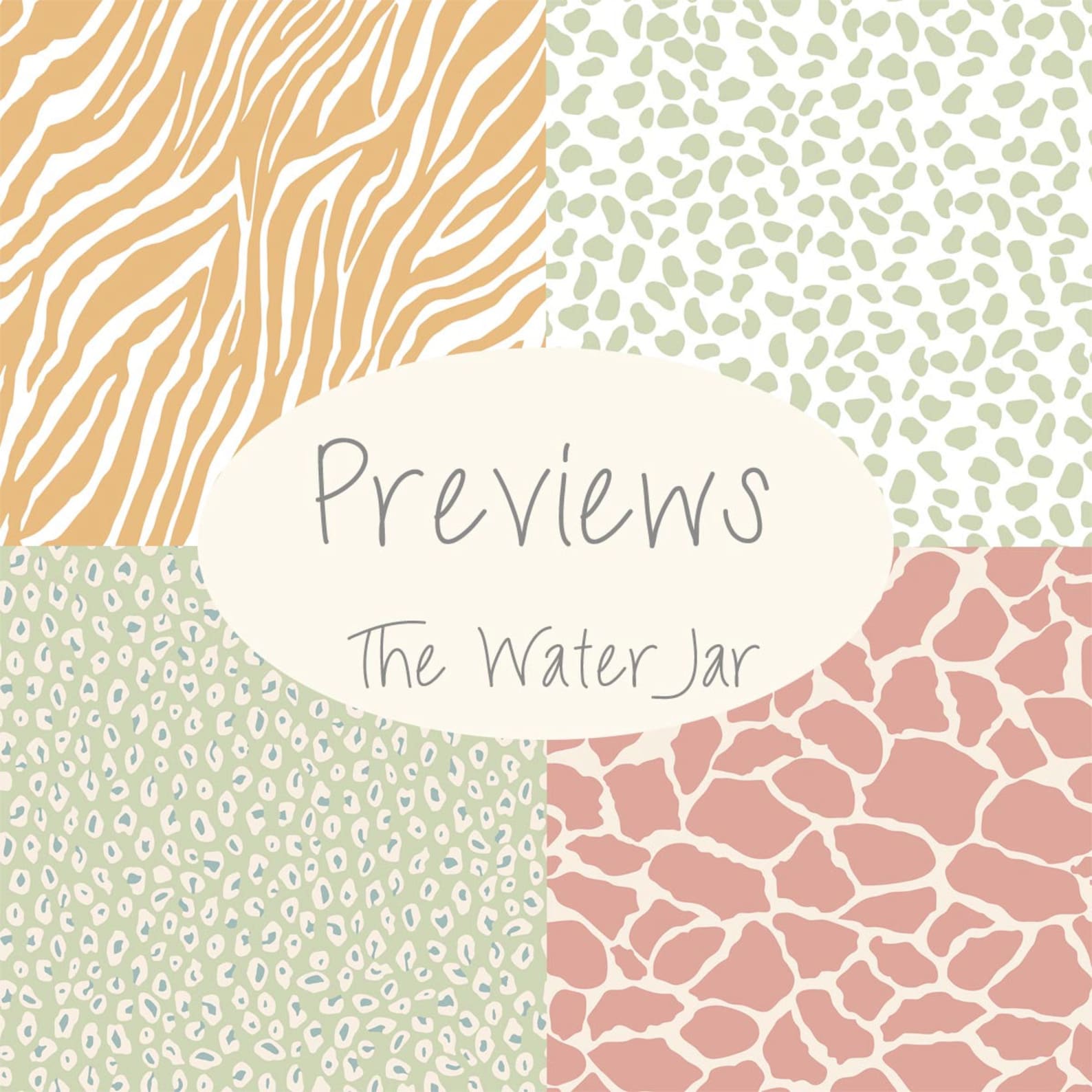 Pastel Animal Print Digital Paper Pack, Animal Print Digital Papers ...