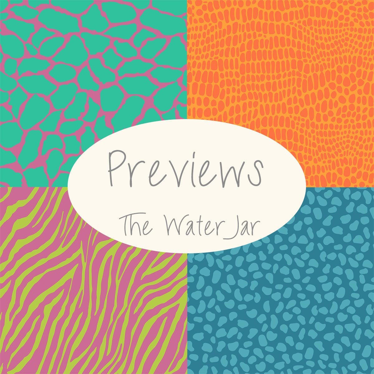 Vibrant Tropical Animal Print Digital Paper Pack, Animal Skin Patterns ...