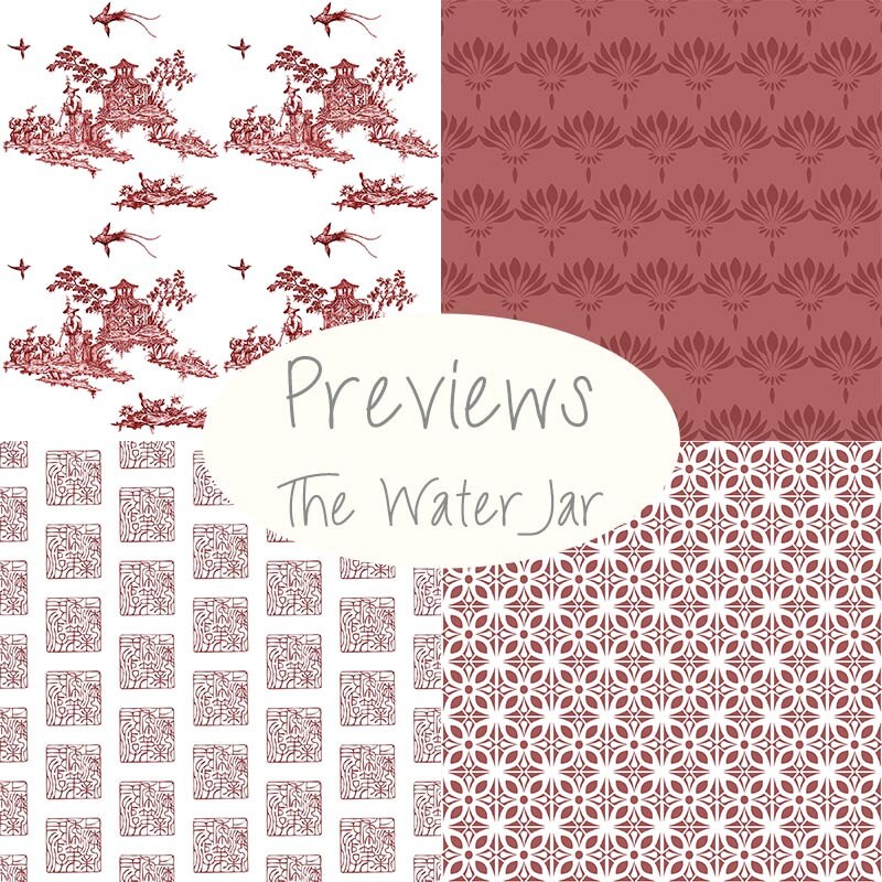 Red Chinoiserie China Red Digital Papers, Chinoiserie Scrapbook ...