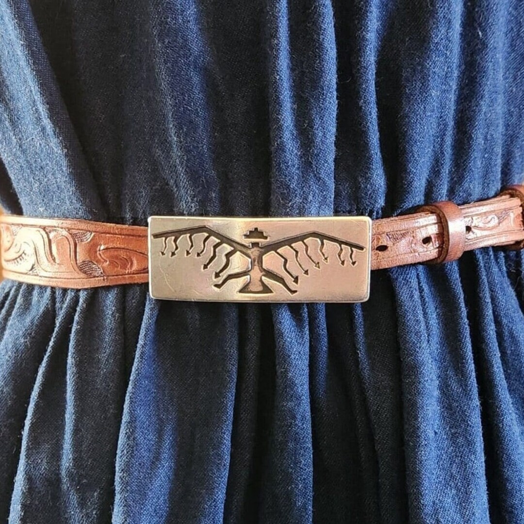 Vintage Silver Native American Knifewing/thunderbird Buckle | Mexican ...