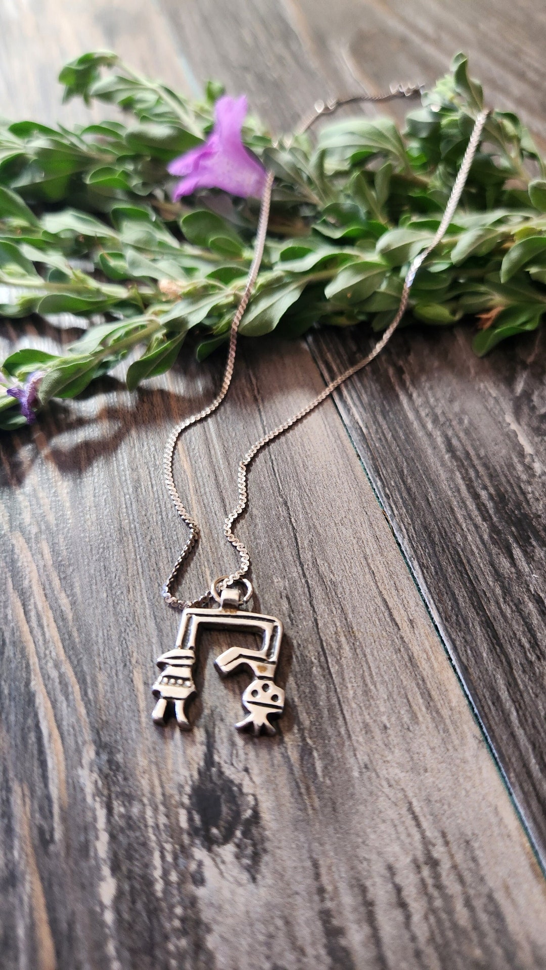 Vintage Navajo Silver Yeii Yei-be-chai Pendant Chain - Etsy