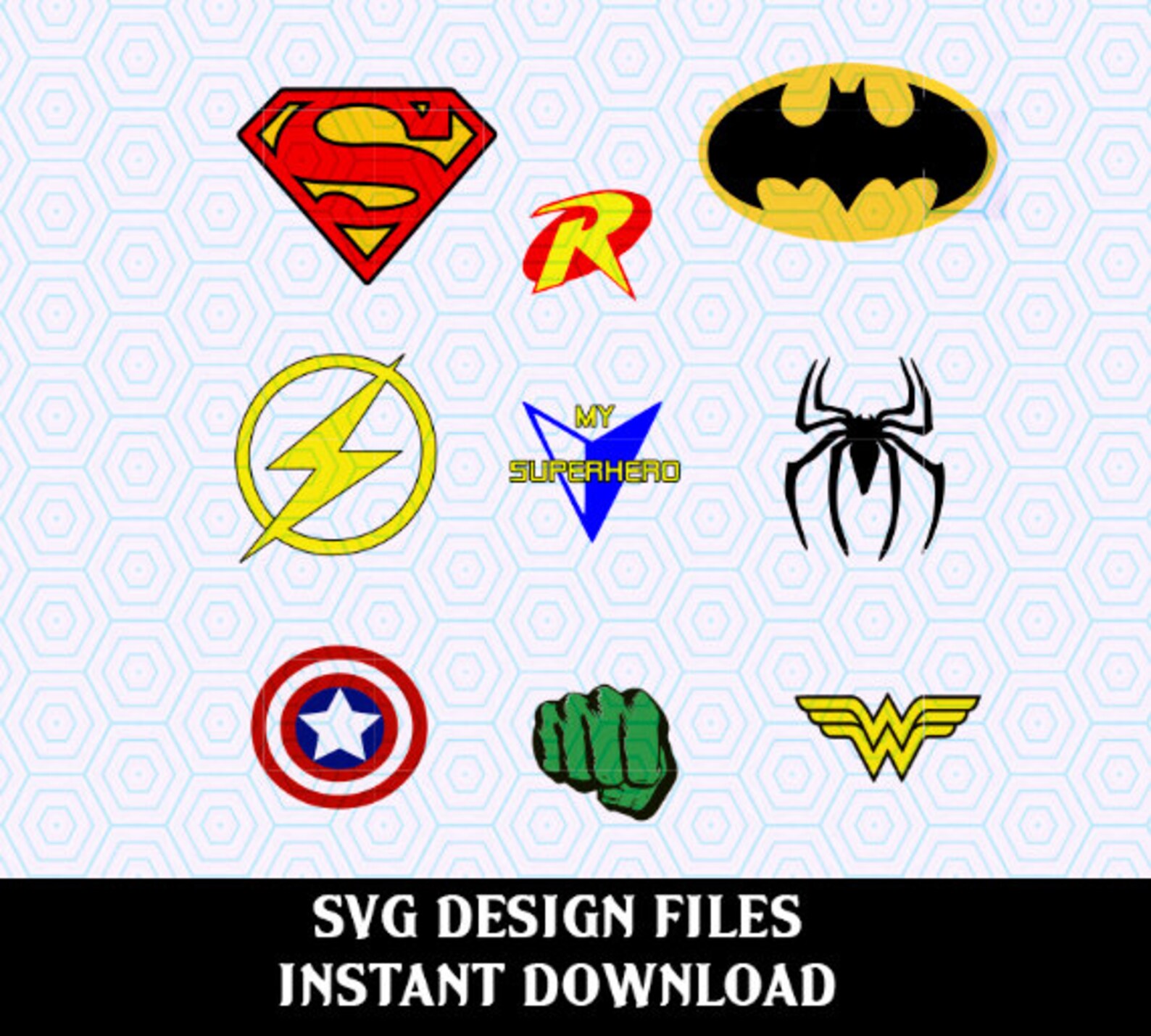 Super Hero SVG Print & Cut Vector SVG files T Shirt Design | Etsy