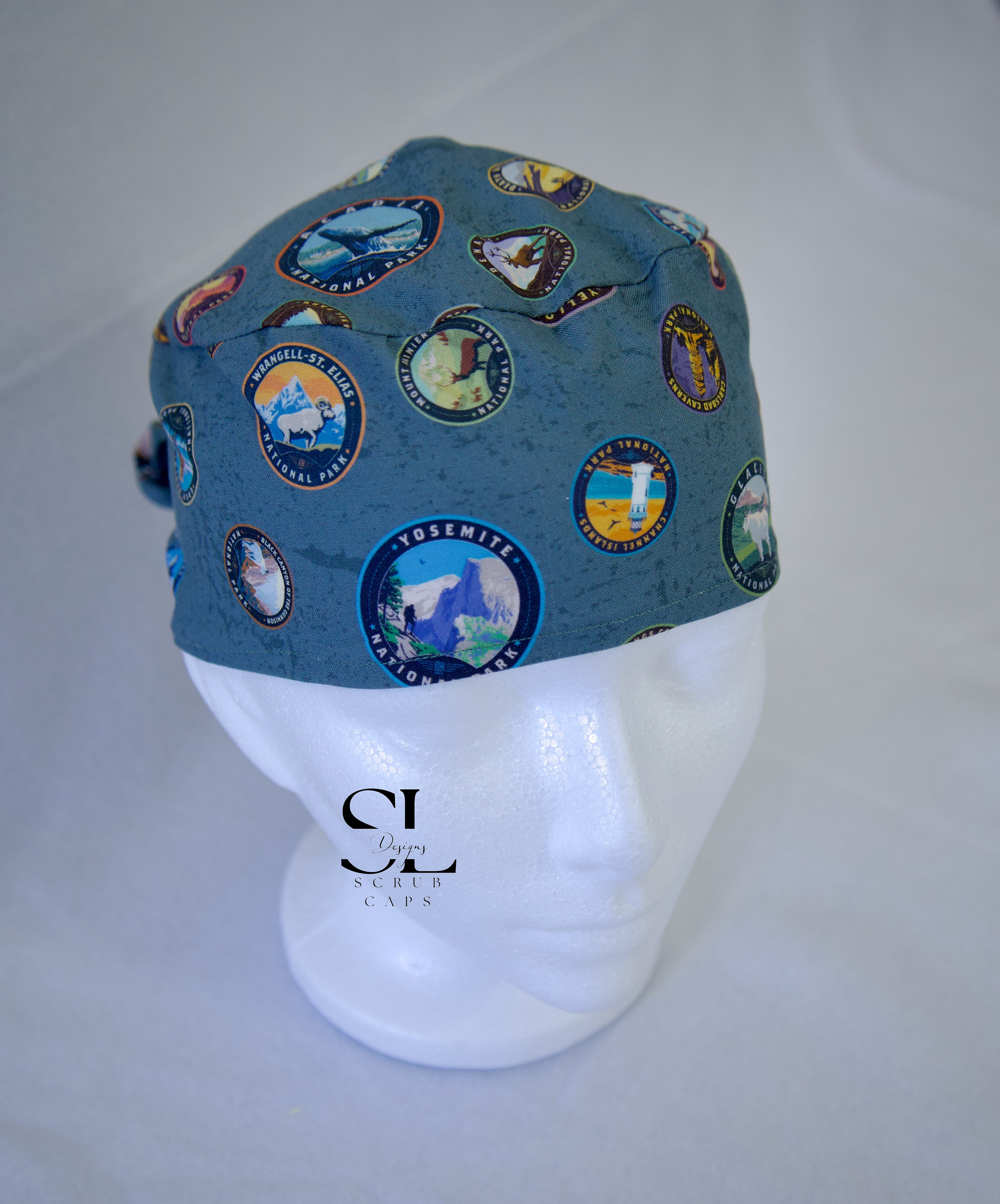 National Parks Scrub Cap Nurse/surgical/doctor Cap Green Scrub Cap - Etsy