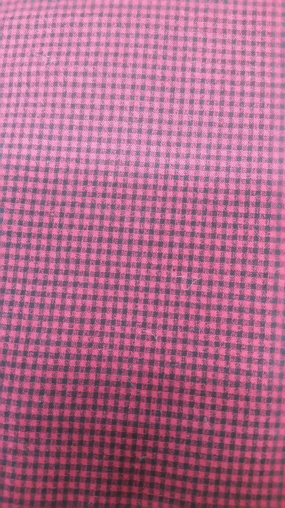 Vintage Red and Black Check Material 3 Yards - Etsy
