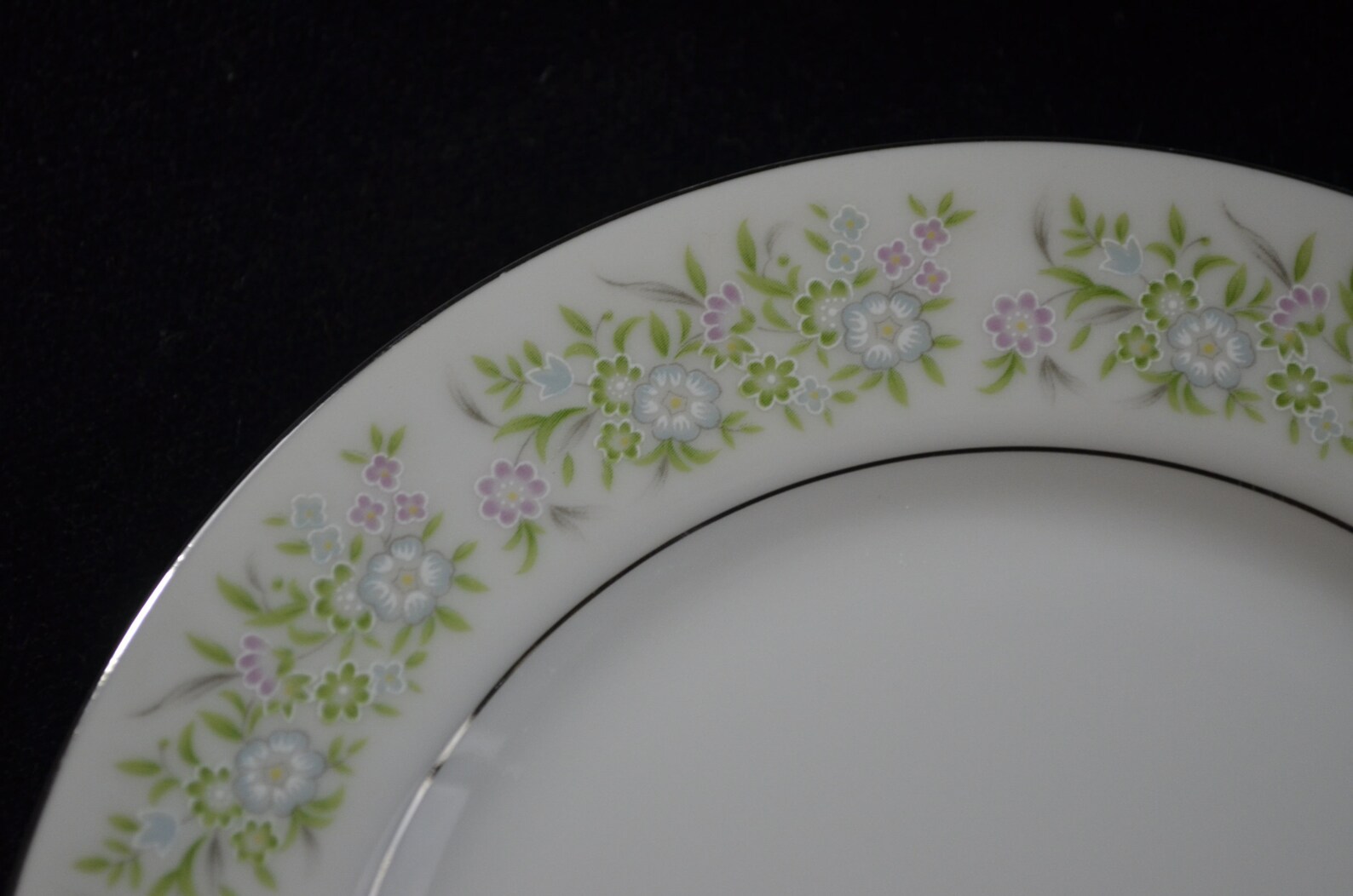 Taihei China Springtime Pattern Dessert Plate, Vintage Floral Dessert ...