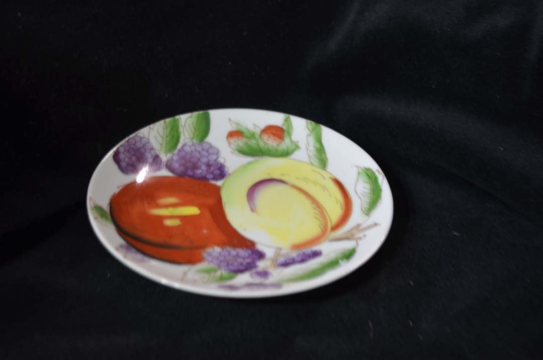 Vintage Hand Painted Fruit Plate: Farmhouse Decor, 6" - Etsy