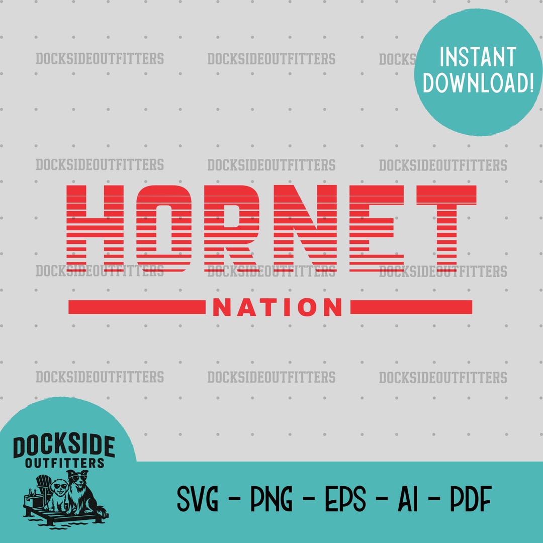 Hornet Mascot Digital Download, School Spirit Team Logo Clipart, PNG ...