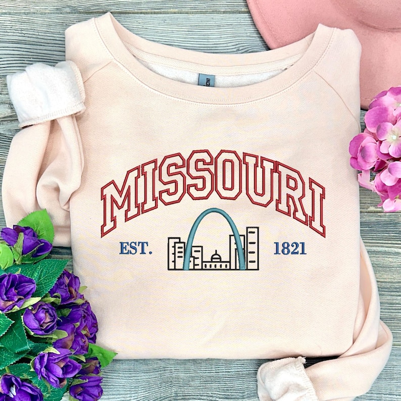 Missouri Skyline Outline, St. Louis Machine Embroidery Instant File ...