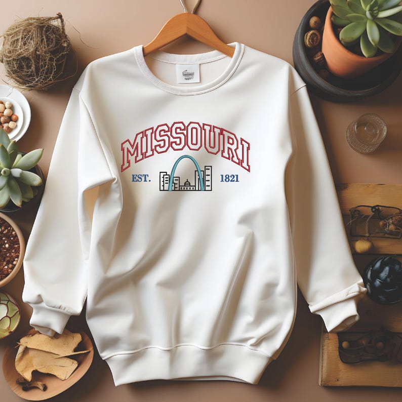 Missouri Skyline Outline, St. Louis Machine Embroidery Instant File ...